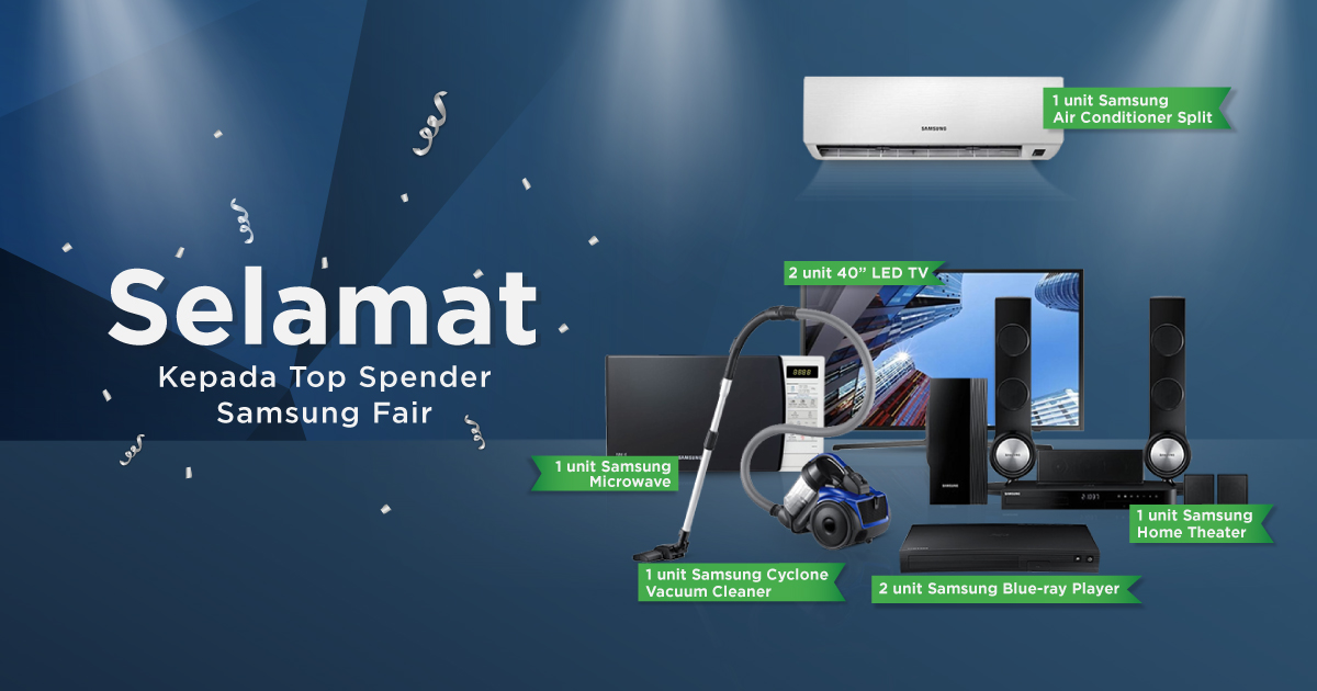 Selamat untuk Pemenang Top Spender Promo Samsung Fair 2017! - Tokopedia ...