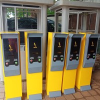Jual box tiket dispenser manless. m .box palang parkir portal parkir ...