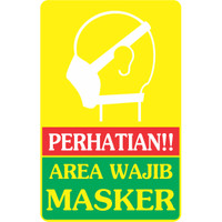 Jual STIKER PETUNJUK TANDA WAJIB PAKAI MASKER APD WALL STICKER DINDING ...