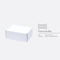 Jual White Front Lock Box - Boks Putih Packaging Hampers (20x12x8 cm ...