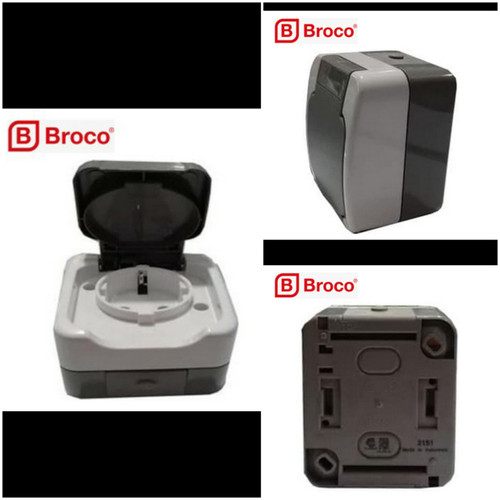 Jual STOP KONTAK OUTDOOR BROCO / STOPKONTAK OUTBOW ANTI AIR ...