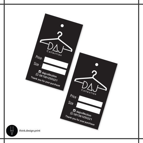 Jual Hangtag Baju / Label Baju - 1 sisi - Kab. Tangerang ...