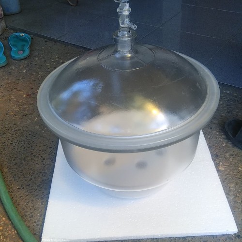 Jual desicator vakum glass dia. 300mm . desiccator . desikator vakum ...