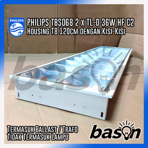 Jual PHILIPS TBS068 2xTL-D36W HF C2 recessed - Housing TL 120cm ...