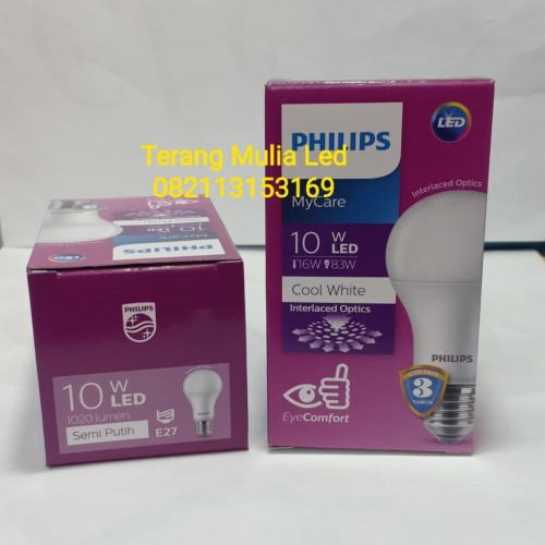 Jual Lampu Led Bulb 10wat warna Netral 4000k Philips/lampu natural ...