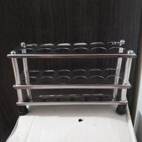 Jual Rak Tabung Reaksi Stainless Steel 12 Lubang - Test Tube Rack ...