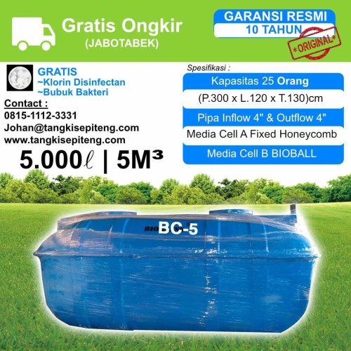 Jual SepticTank BIO SEPTIC 5000 Liter/ 5M3 - BIOTECH - BIOFIL ...