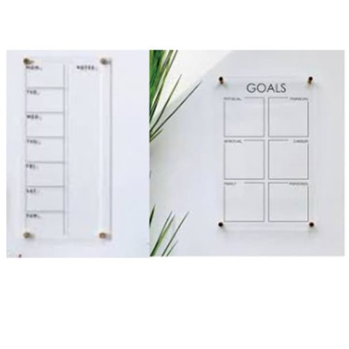 Jual papan board informasi akrilik jadwal meeting rapat schedule goal ...