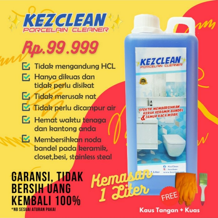 Jual Pembersih Lantai Kamar Mandi dan Jamur Kaca Kezclean 1 liter ...