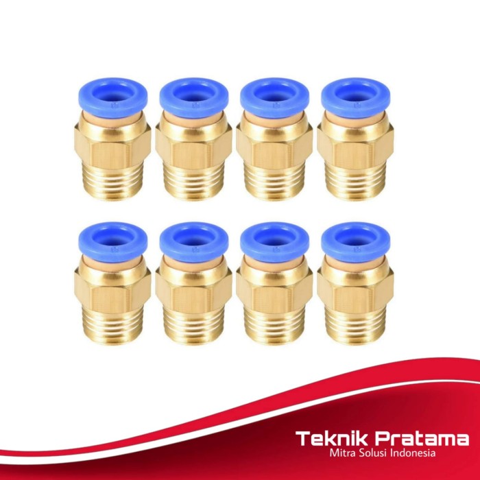 Jual FITTING PNEUMATIC LURUS MALE SELANG 10MM DRAT 1/4" MPC 10-02 ...