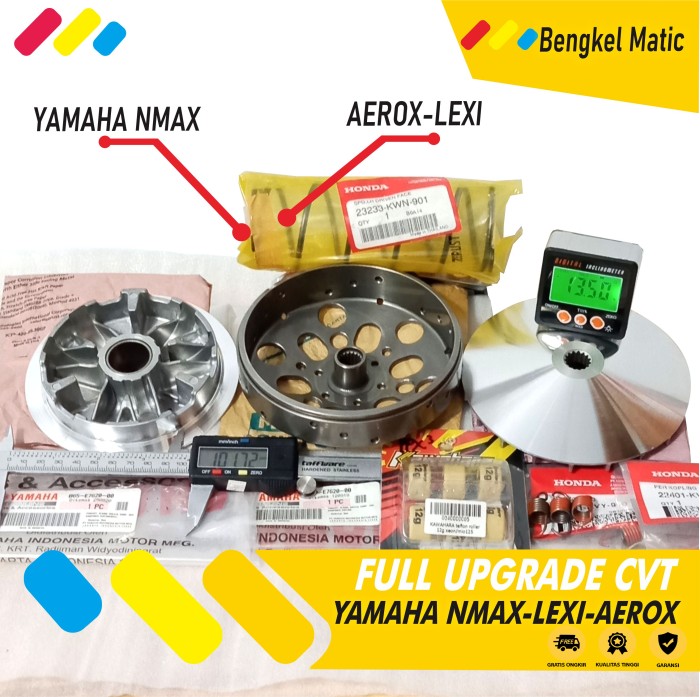 Jual Paket CVT Nmax Upgrade CVT Yamaha Nmax Kampas Ganda paket Pulley ...