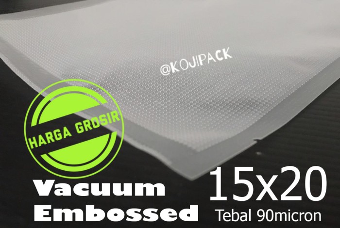 Jual Plastik Vacuum EMBOSSED 15x20 TEBAL Vakum Vacum Bag Seal Emboss ...