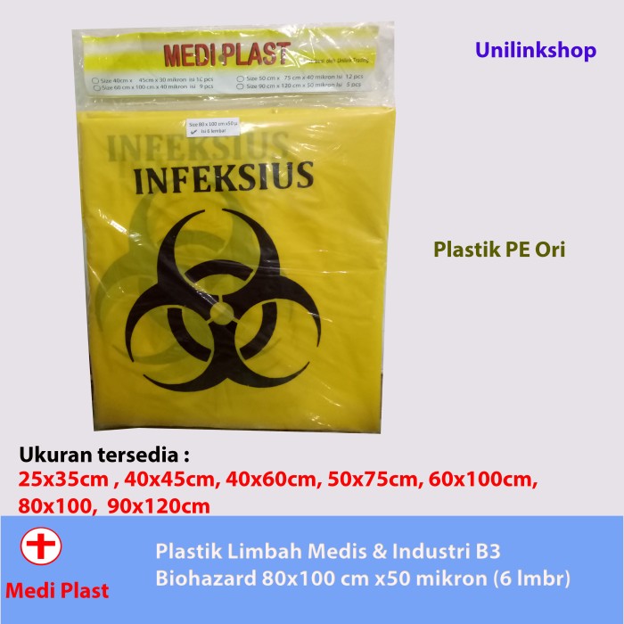 Jual Plastik Sampah Limbah dan BioChemical logo Infeksius - 80 x100cm ...