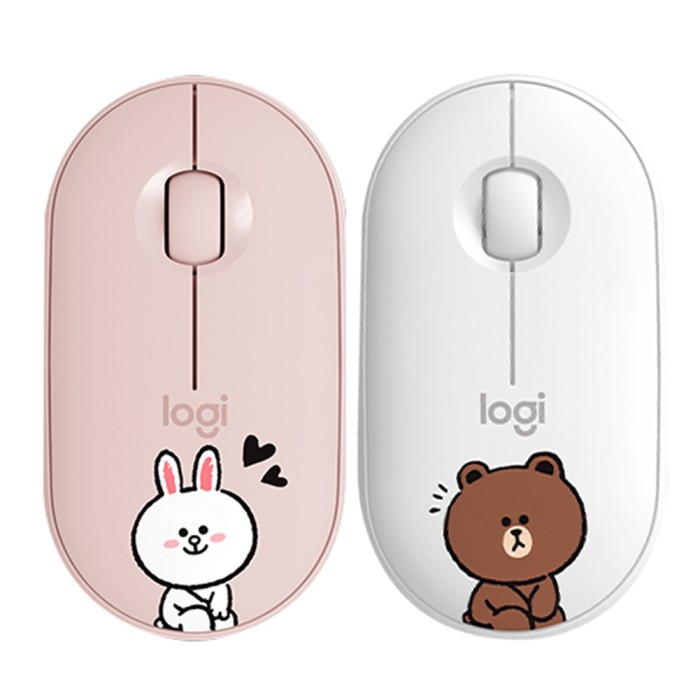 Jual Logitech Pebble M350 x Line Friends Bluetooth Wireless Mouse Cony ...
