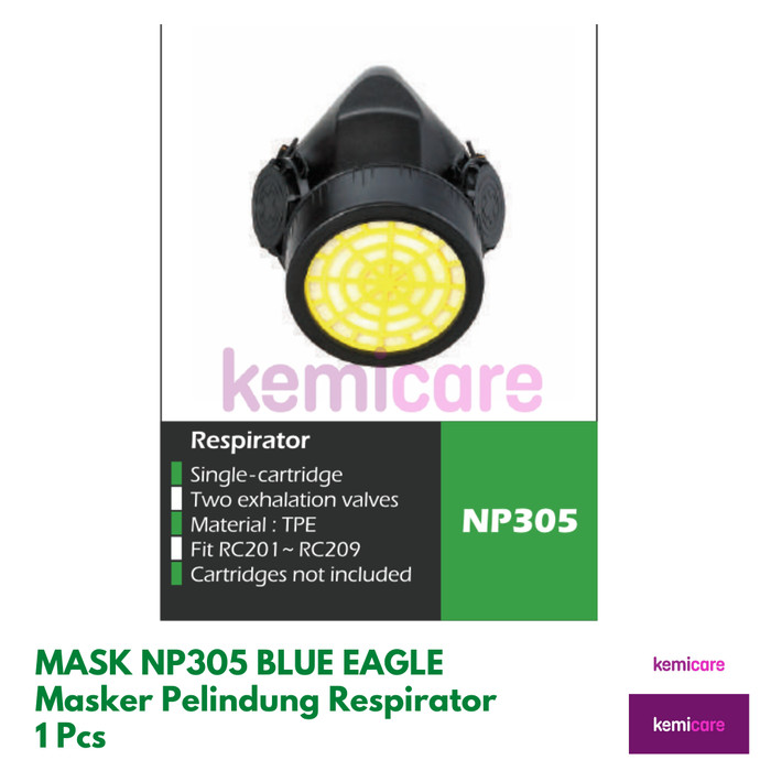 Jual Masker Respirator NP305 NP306 Blue Eagle Safety Premium - NP305 ...
