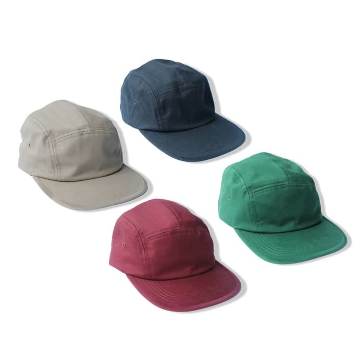 Jual topi five panel polos hitam/baseball caps polos/snapback polos ...