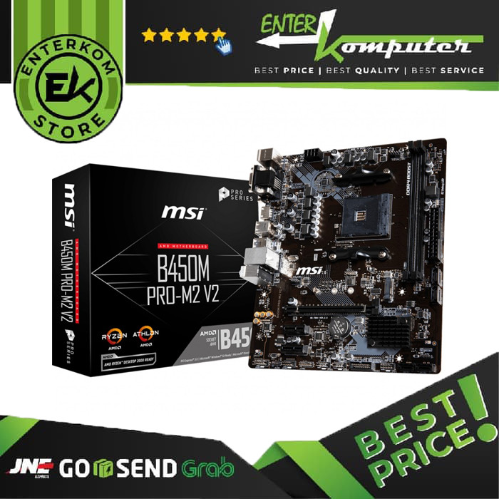 MSI B450M Pro-M2 V2 (AM4, AMD Promontory B450, DDR4, USB3.1, SATA3 ...