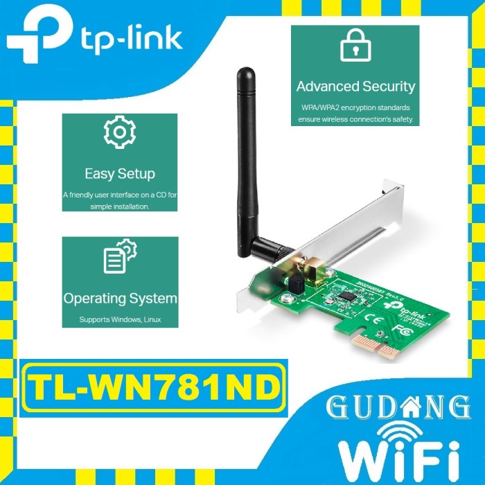 Jual TP-Link TL-WN781ND 150Mbps Wi-Fi PCI Express Adapter - Jakarta ...