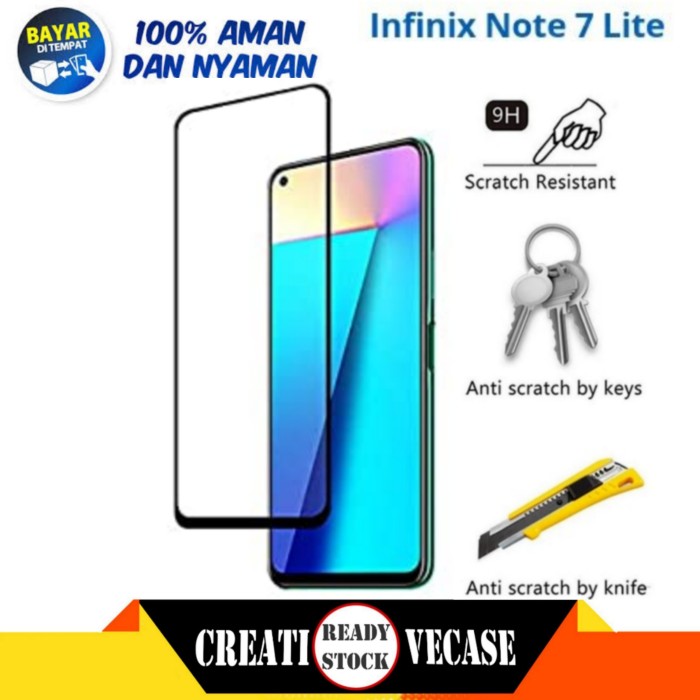 Jual Tempered Glass Infinix Note 7 Lite 2020 6,6 Inch Screen Protection ...