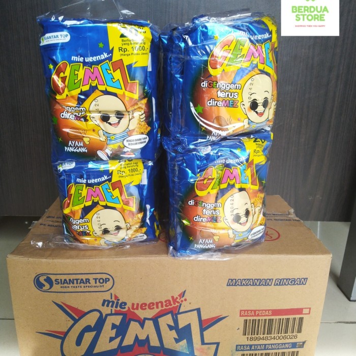 Jual Mie Gemez Botak / Mie gemes botak / mie gemes boboho 1 karton ...