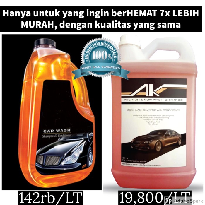 Jual PREMIUM 5L Car Shampoo/Shampoo Mobil with Conditioner - Jakarta ...