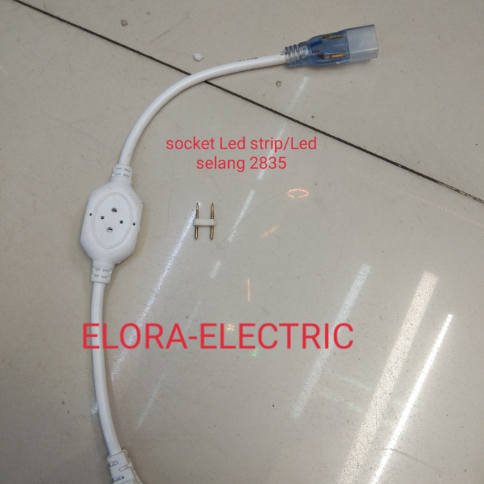 Jual Socket Led strip selang 2835 socket colokan 2 jalur 220v 220 v ...