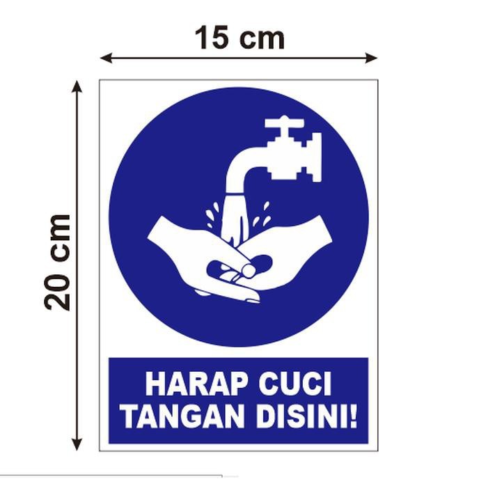 Jual Sticker Himbauan Cuci tangan - Jakarta Utara - Dunia Cutting ...