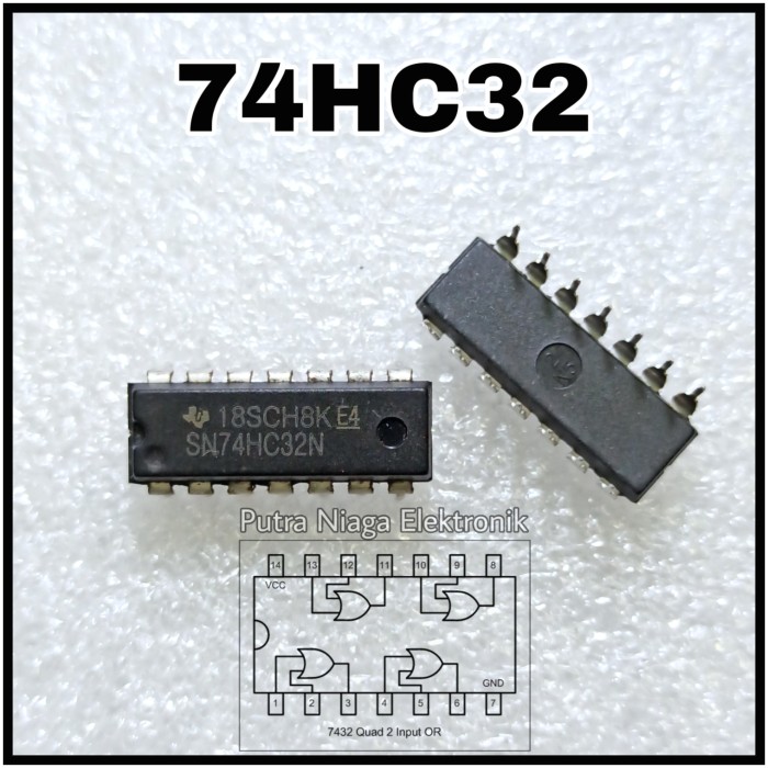 Jual ic TTL 7432 74HC32 dip 14p / SN74HC32N / HD74HC32P - Kota Bandung ...