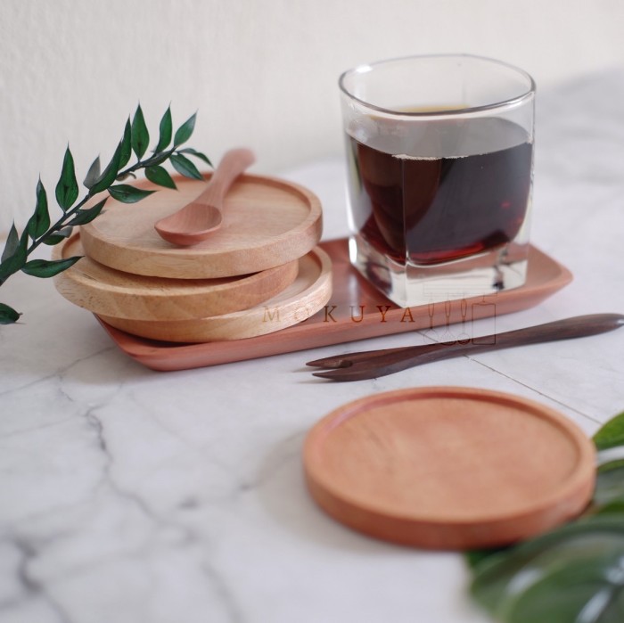 Jual Tatakan gelas kayu wooden coaster bulat - Jakarta Barat - Mokuya ...