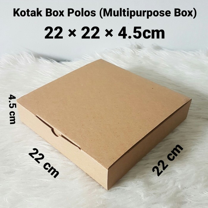 Jual Kotak Box Polos Size 22 / Kotak Brownies / Box Brownies / Kotak ...