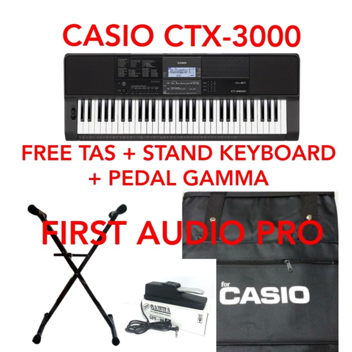 Jual Keyboard Casio CTX3000 / CTX-3000 / CTX 3000 FREE STAND DAN TAS ...