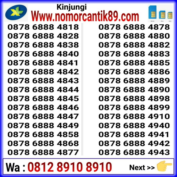 Jual nomor cantik xl - Jakarta Pusat - NomorCantik89 | Tokopedia