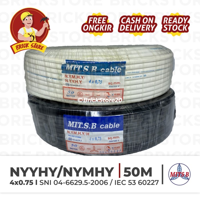 Jual Kabel Listrik Serabut NYYHY 4X0.75 NYMHY 4X0.75 50m Mitsuba - Jakarta Utara - brickstore20 ...