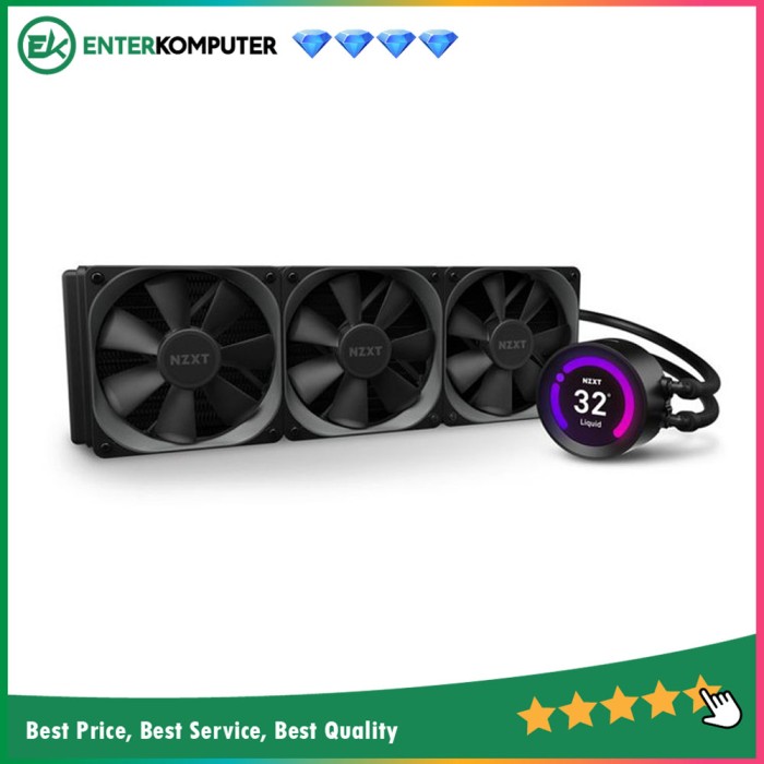 NZXT Kraken Z73 360mm AIO Liquid Cooler with LCD Display ...