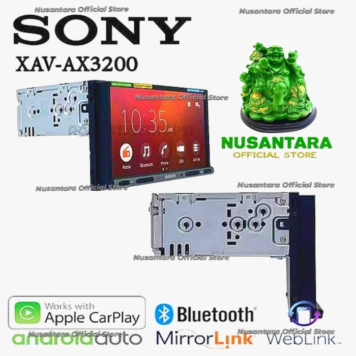 Sony XAV-AX3200 Android Auto Apple Car Play WebLink Cast BT XAVAX3200 ...