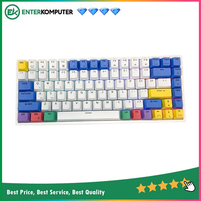 Paradox Ghost ZX 84 PBT Chalk 75% Mechanical Gaming Keyboard (Gateron ...