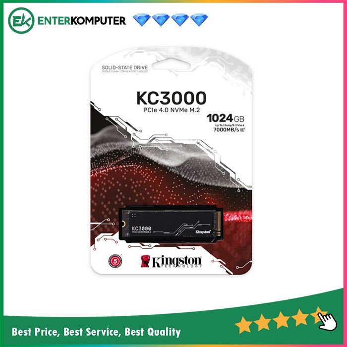 Kingston KC3000 SKC3000S/1024G PCIe 4.0 NVMe M.2 1024GB - Enterkomputer ...