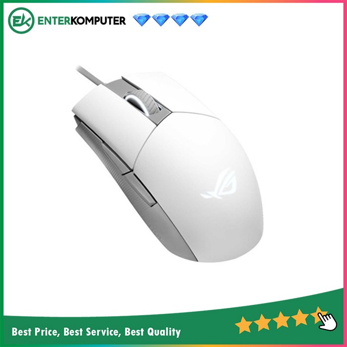 Asus ROG Strix Impact II Moonlight White - Ambidextrous Ergonomic ...