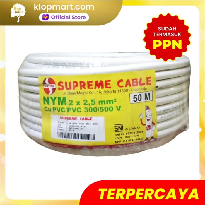 Jual Kabel Supreme NYM Ukuran 2 x 2.5 Per Roll