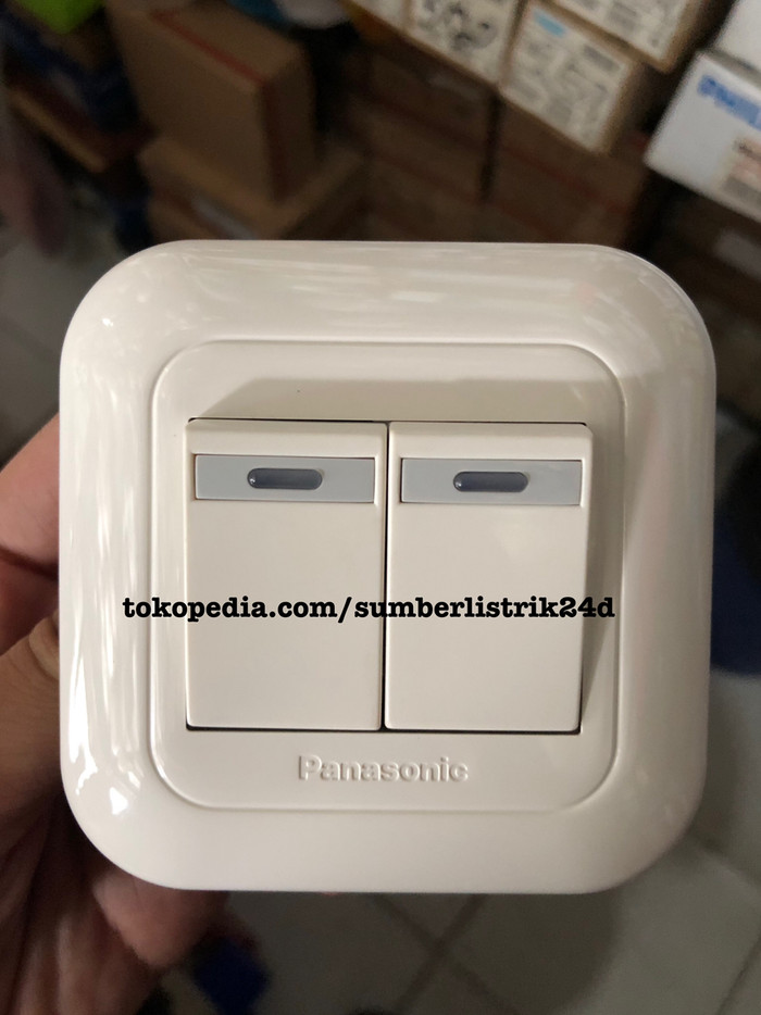 Jual Saklar seri LAMPU merk Panasonic / saklar double LAMPU / dobel ...