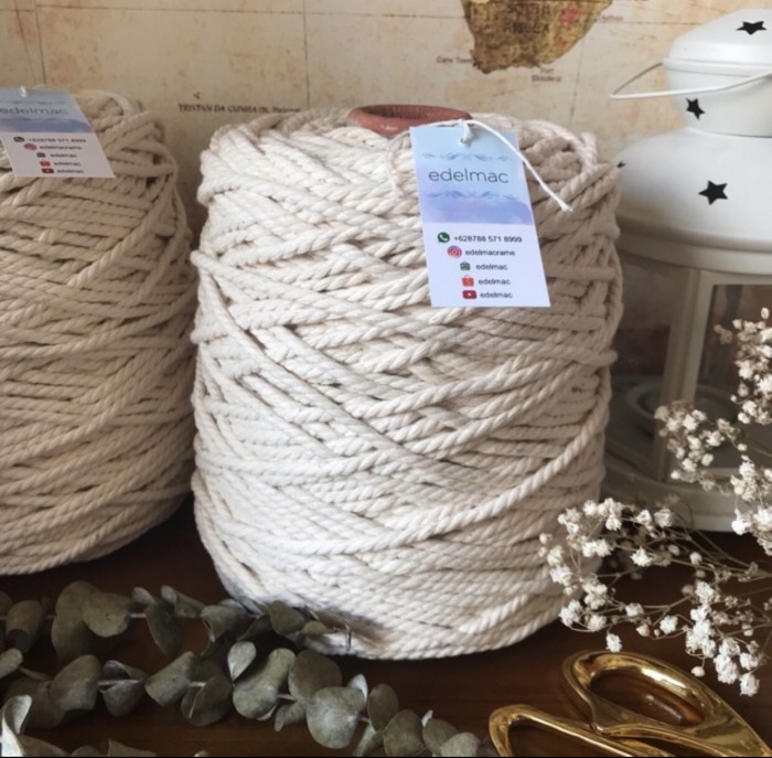Jual Tali Katun Macrame Natural 4mm twist Super - 3mm - Jakarta Selatan ...