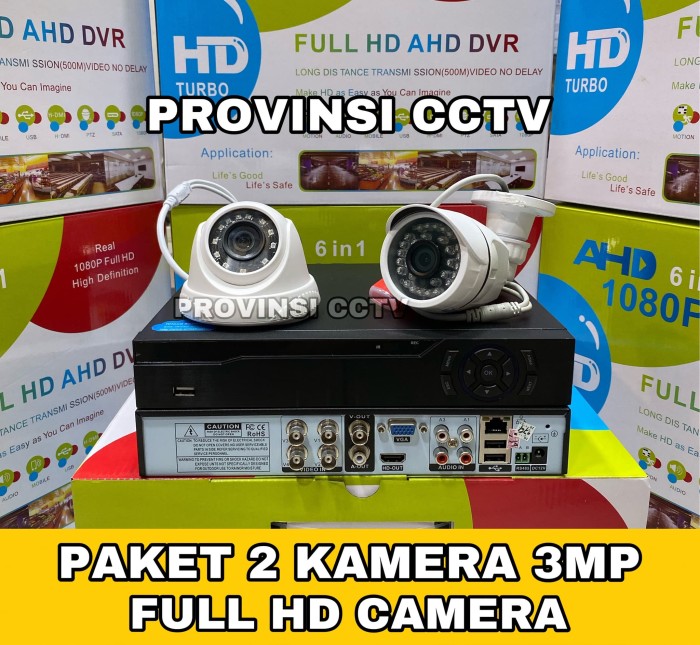 Jual Paket CCTV 4 Channel 2 Kamera 3MP Full HD Camera Komplit - Jakarta ...