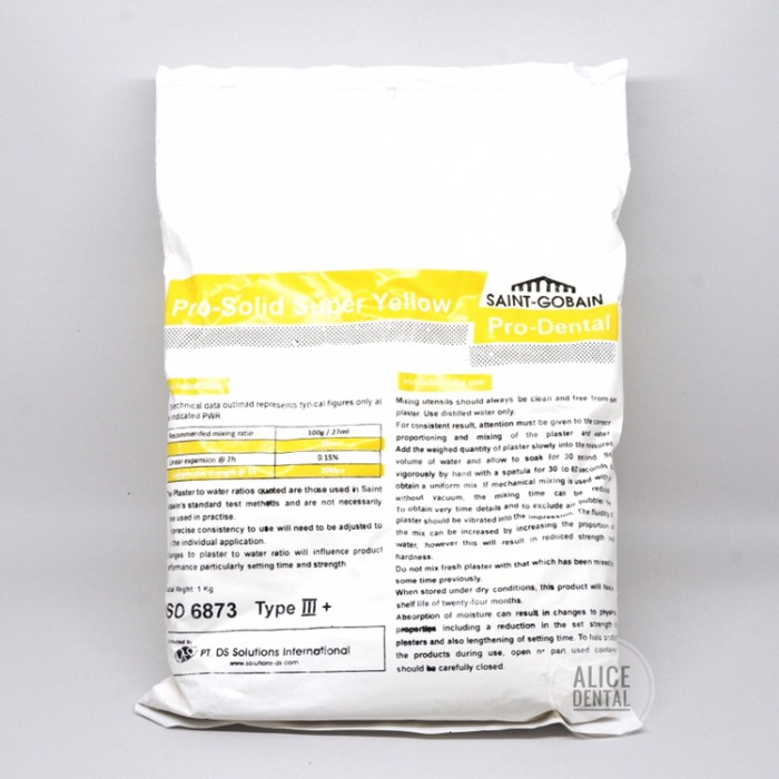 Jual Gips kuning tipe III / dental stone / dental material / bahan cor ...