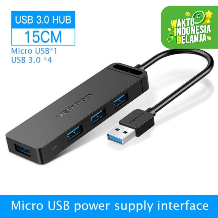 Jual Usb HUB Vention 4 Port Usb 3.0 2.0 High Speed Power Adapter OTG ... Jual Usb HUB Vention 4 Port Usb 3.0 2.0 High Speed Power Adapter OTG ...
