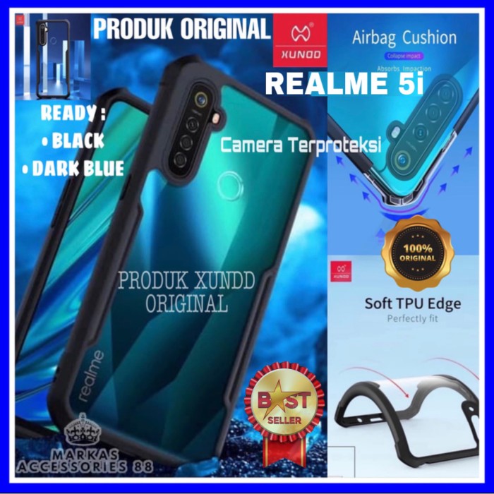 Jual REALME 5i HARD CASE XUNDD ORIGINAL SOFT SILICONE CLEAR BACK COVER ...