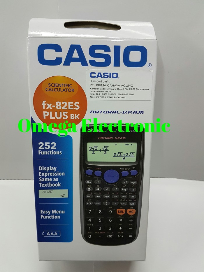 Jual Casio FX-82ES PLUS - Calculator Scientific Kalkulator Kuliah ...