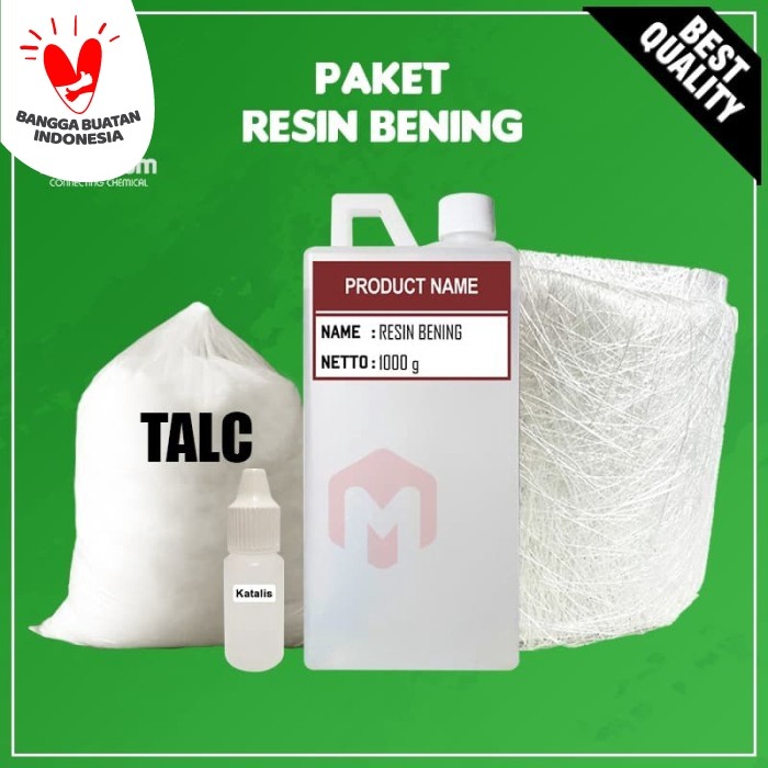Jual PAKET RESIN BENING (Resin Bening, Katalis, Mat, Talc) G.W: 3.5Kg ...