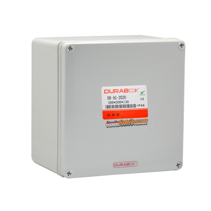 Jual Junction Box Panel Plastik 200x200 x 130 mm Durabox Kualitas ...