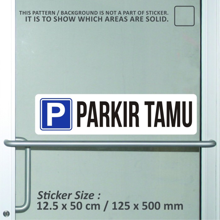 Jual sticker safety sign bekasi murah parkir tamu WSLPC148 - Kota ...