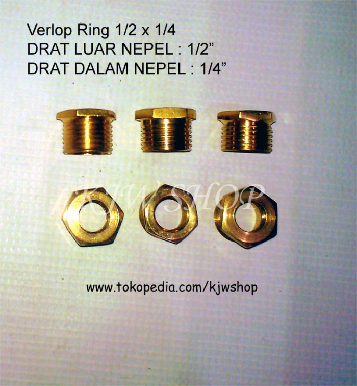 Jual VERLOP RING KUNINGAN 1/2 X 1/4 - Kota Surabaya - KJWShop | Tokopedia